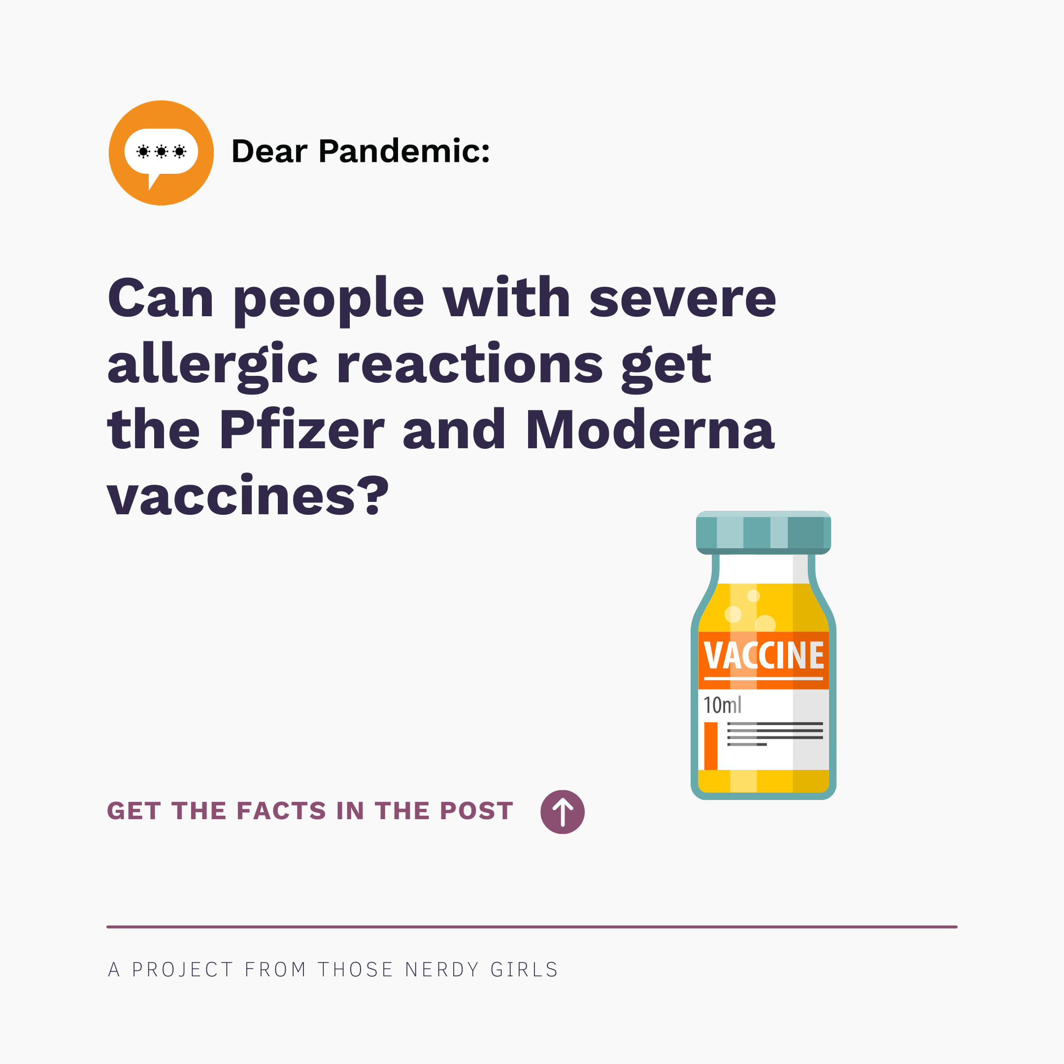 Can people with severe allergic reactions get the Pfizer or Moderna ...