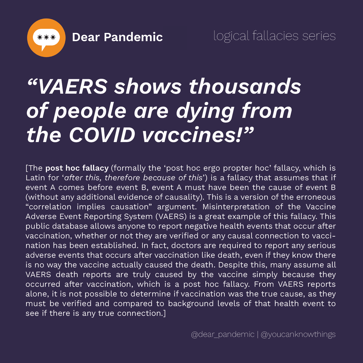 Series on Logical Fallacies - The Post Hoc Fallacy — Those Nerdy Girls